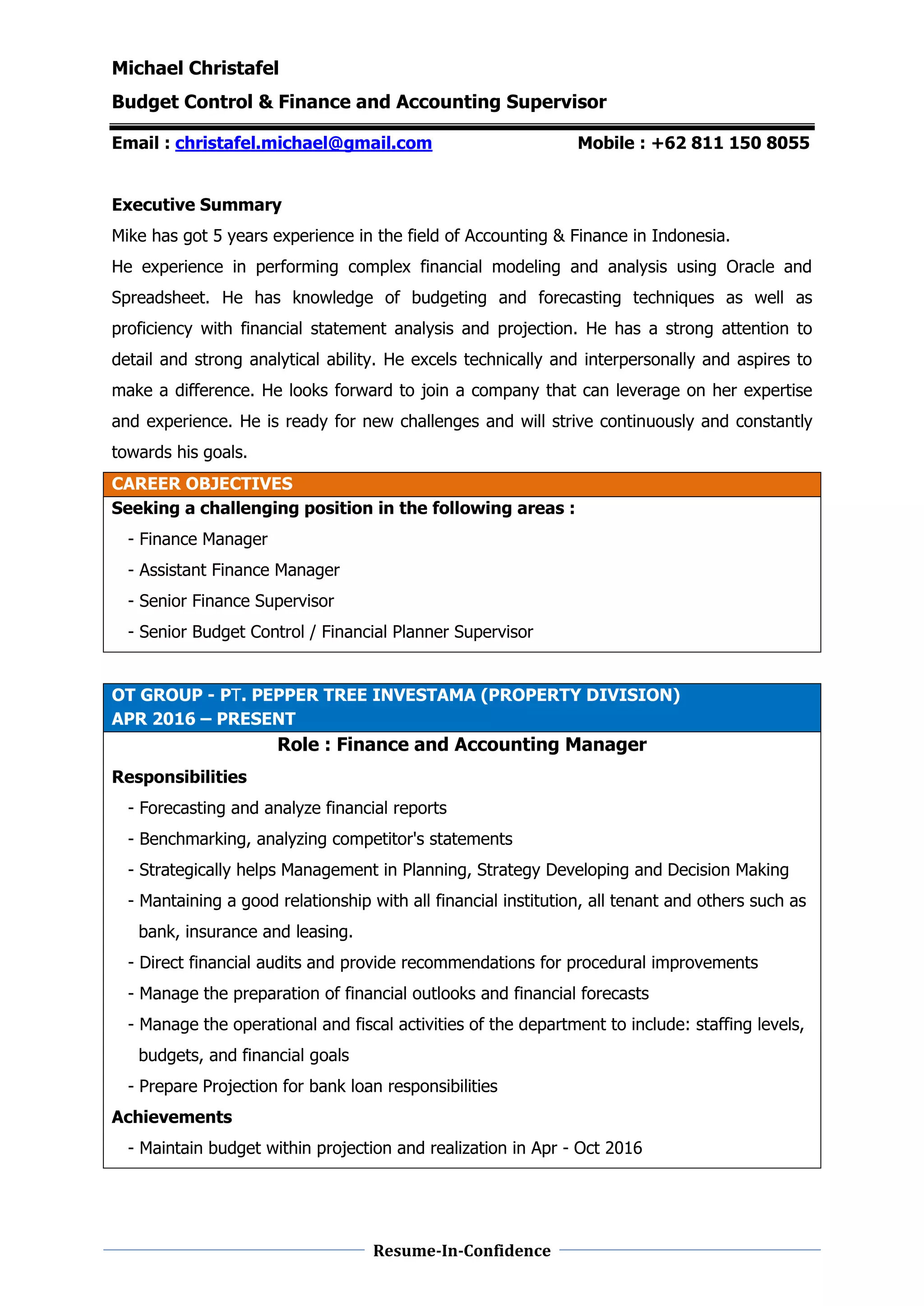 Michael CV Update | PDF