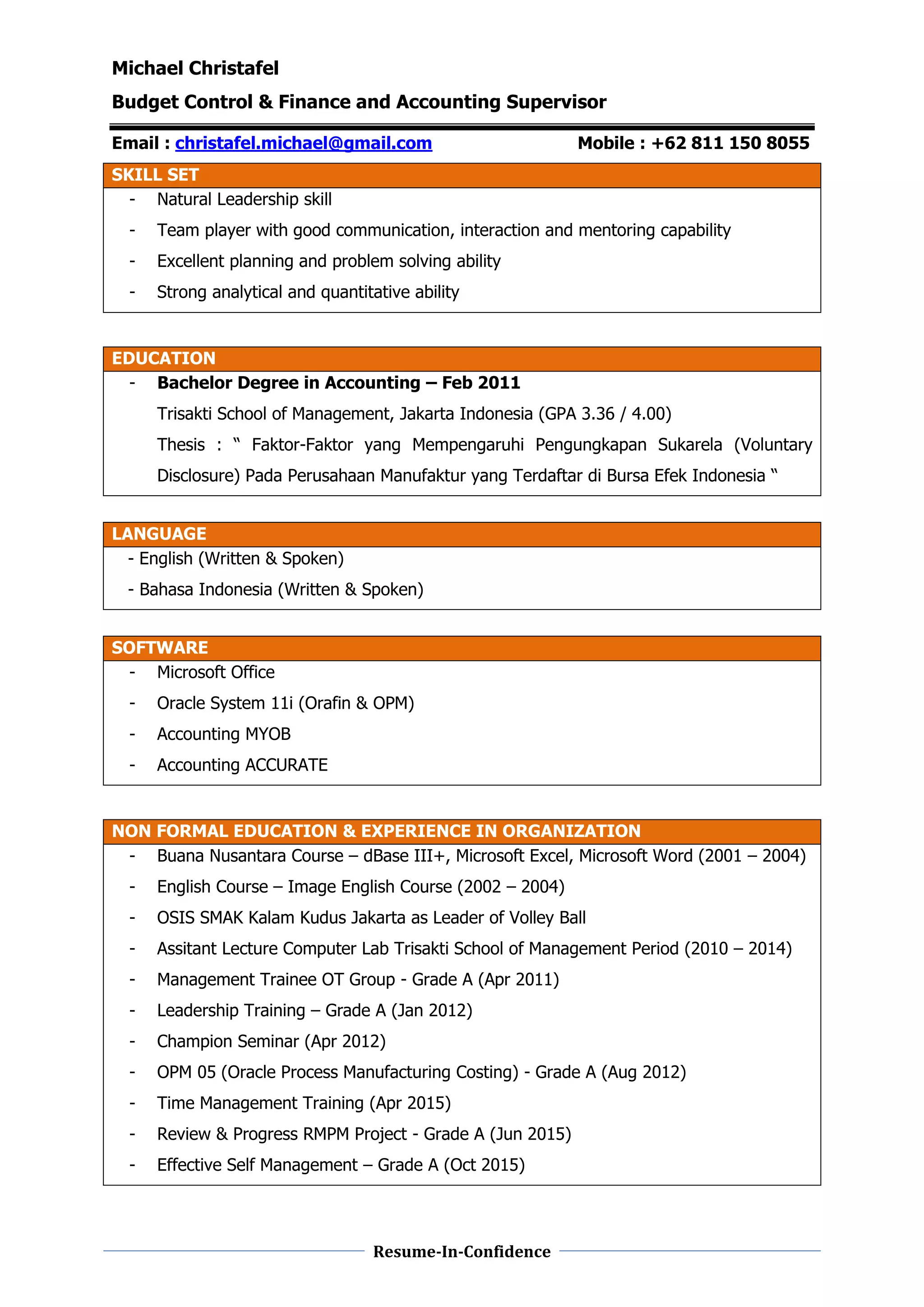 Michael CV Update | PDF