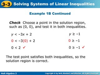 Solving Systems of Linear Inequalities | PPT