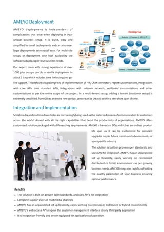 Ameyo_Product_Brochure | PDF