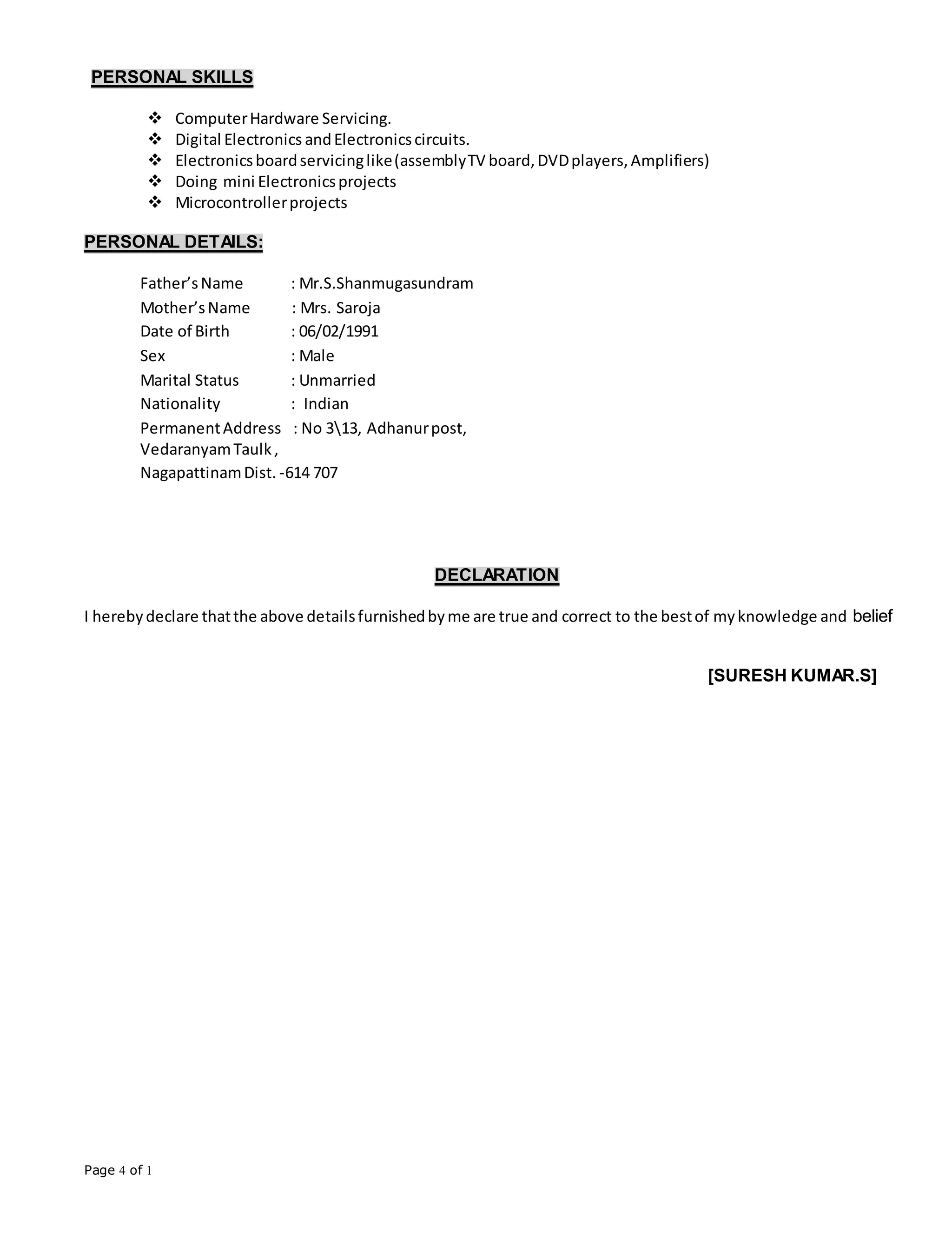 Suresh kumar.cv