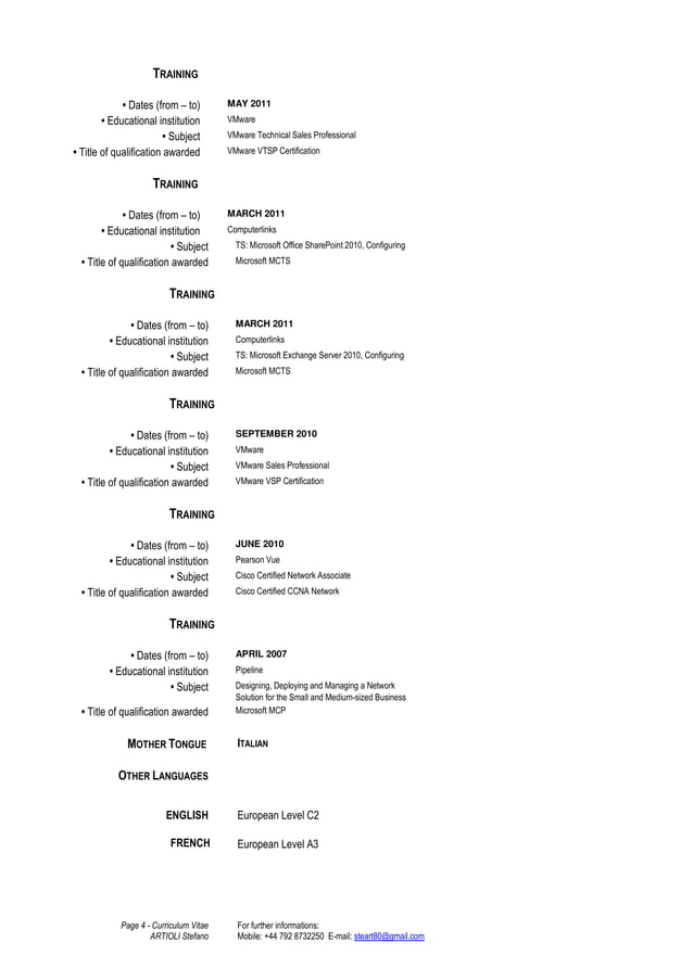 Stefano_Artioli_CV_UK_Rev4 | PDF