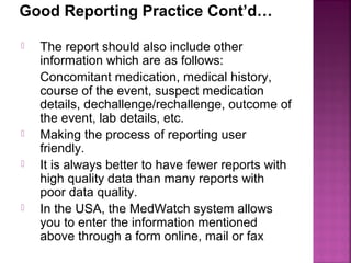 Reporting Methods _ Global Pharmacovigilance1 | PPT