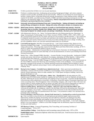 Resume 2016 Pam updated shortin | PDF