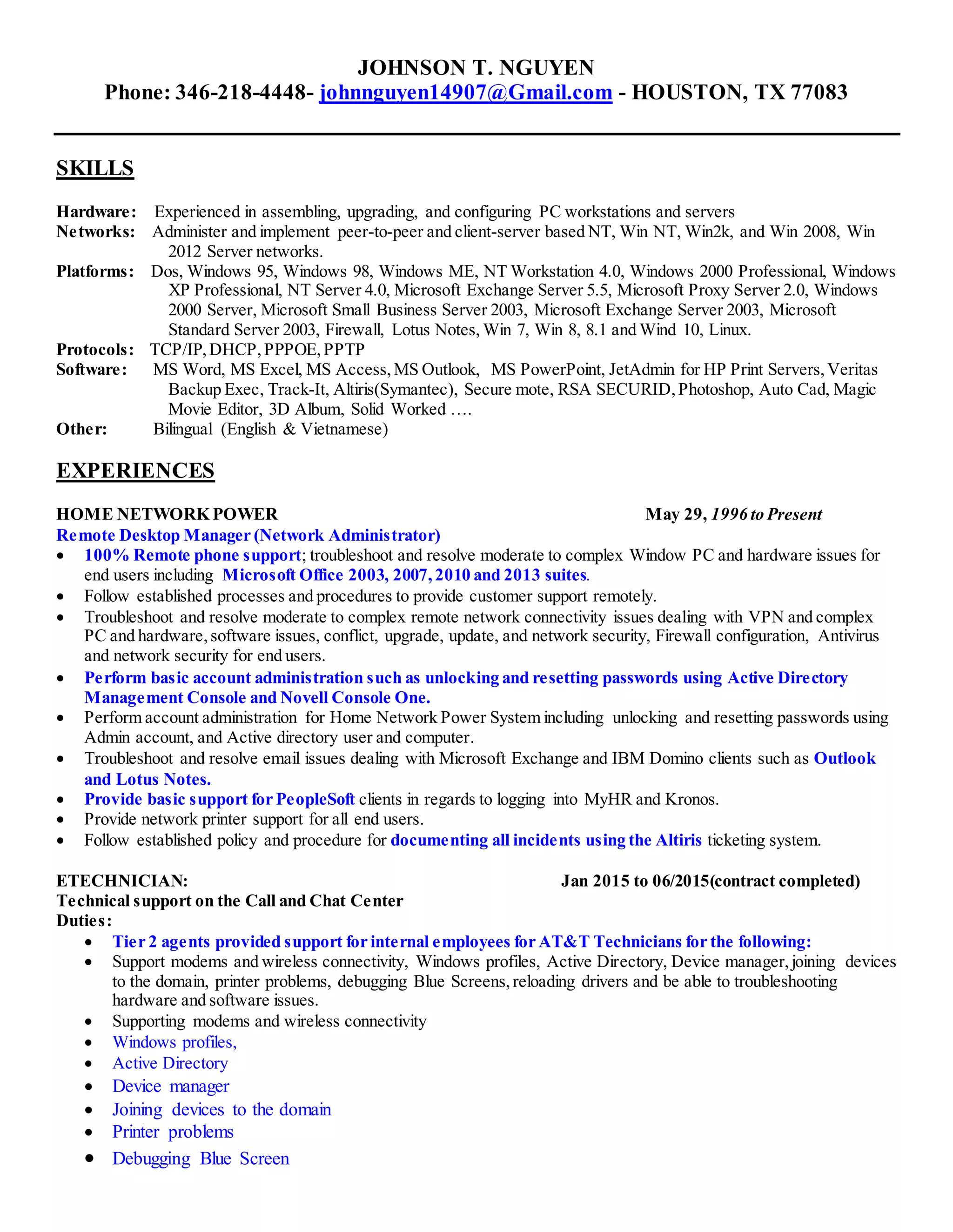 Jonson Update resume | DOCX