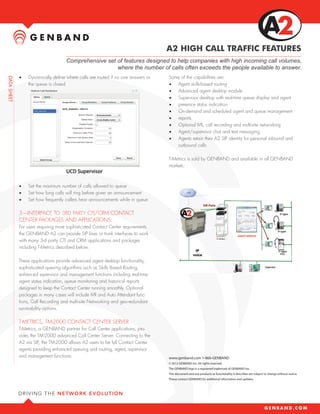 GENBAND A2 for Call Centers datasheet | PDF