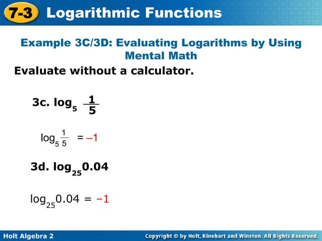 Introduction To Logarithm 10th Gradersss Ppt