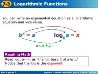 Introduction to logarithm 10th gradersss | PPT