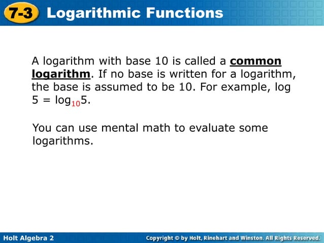 Introduction to logarithm 10th gradersss | PPT