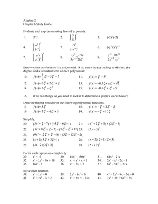A2 Chapter 6 Study Guide | PDF
