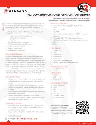 A2 Communications Application Server datasheet | PDF