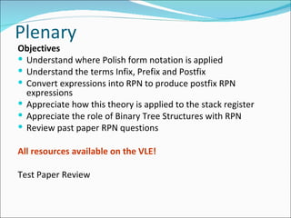 A2 Computing Reverse Polish Notation Part 2 | PPT