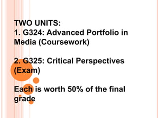 A2 coursework | PPTX