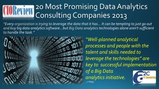 a2c named in Top 20 Most Promising Data Analytics Consulting Companies ...