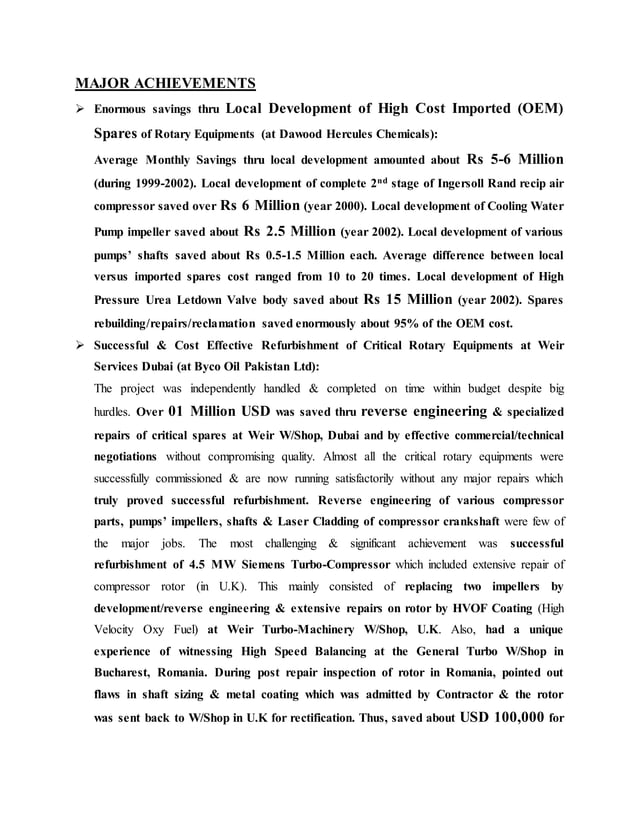 Major Achievements-1 | DOCX | Automotive