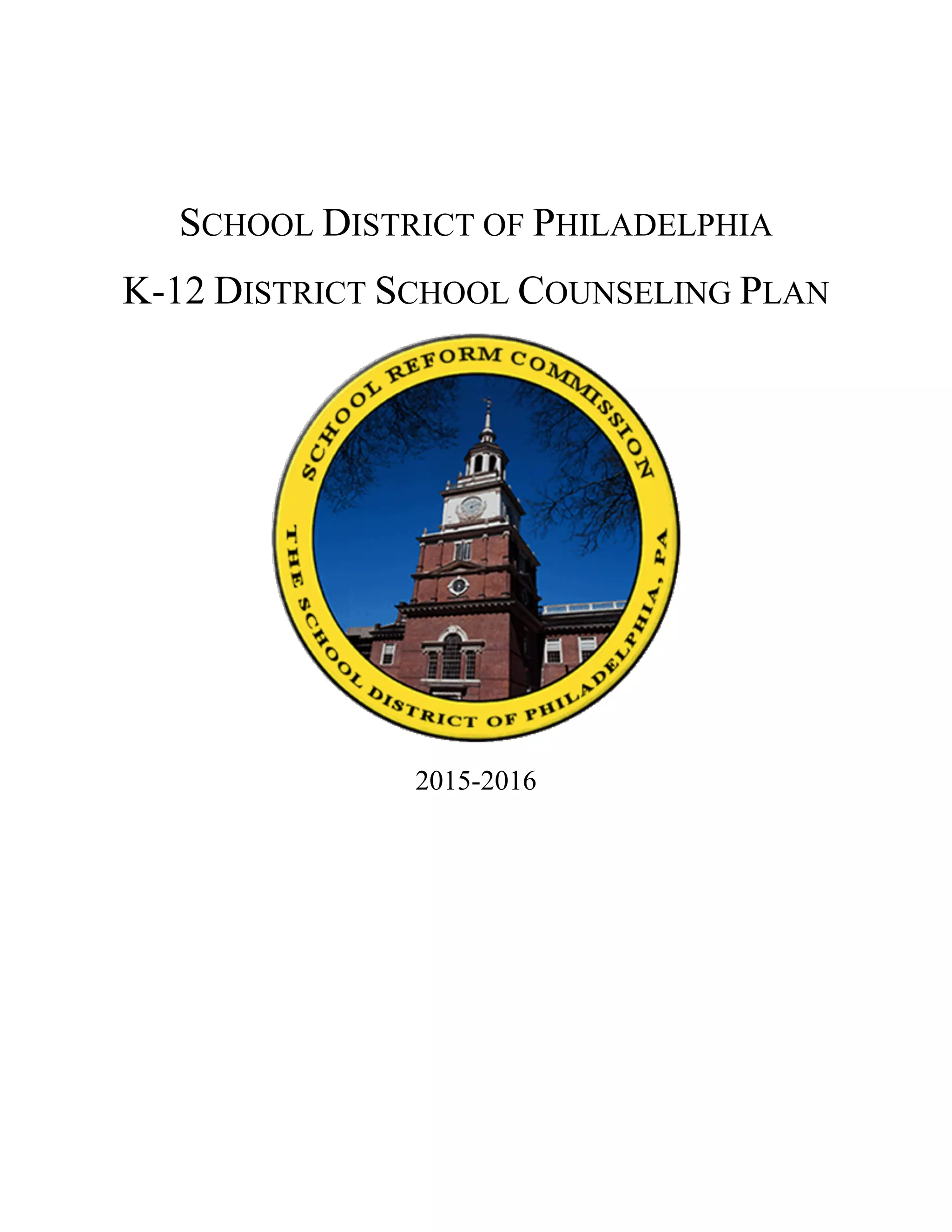K12 District Counseling Plan 15-16 rev | PDF