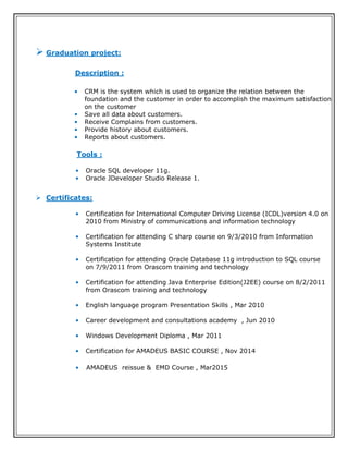 curriculum vitae Wafaa Mohamed | PDF