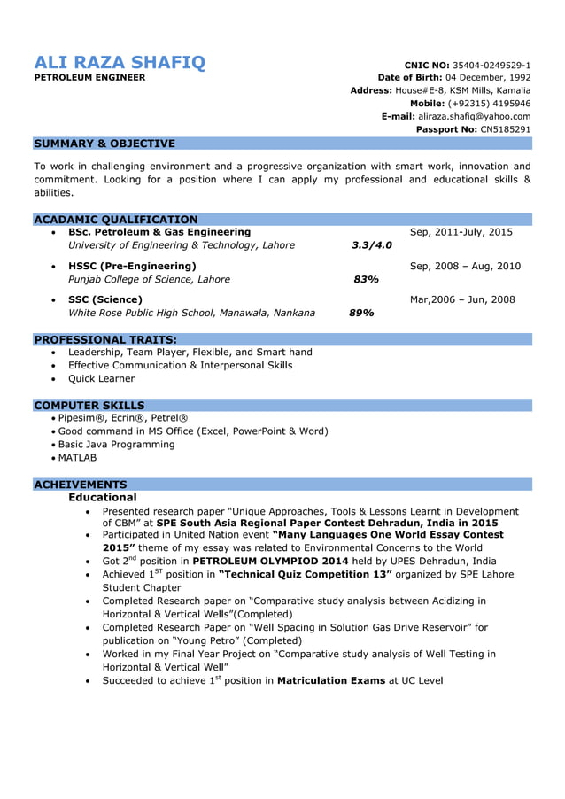 Resume1 | PDF | Resume Writing and Advice | Job Search