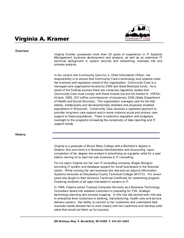 Virginia Kramer Profile 20160206