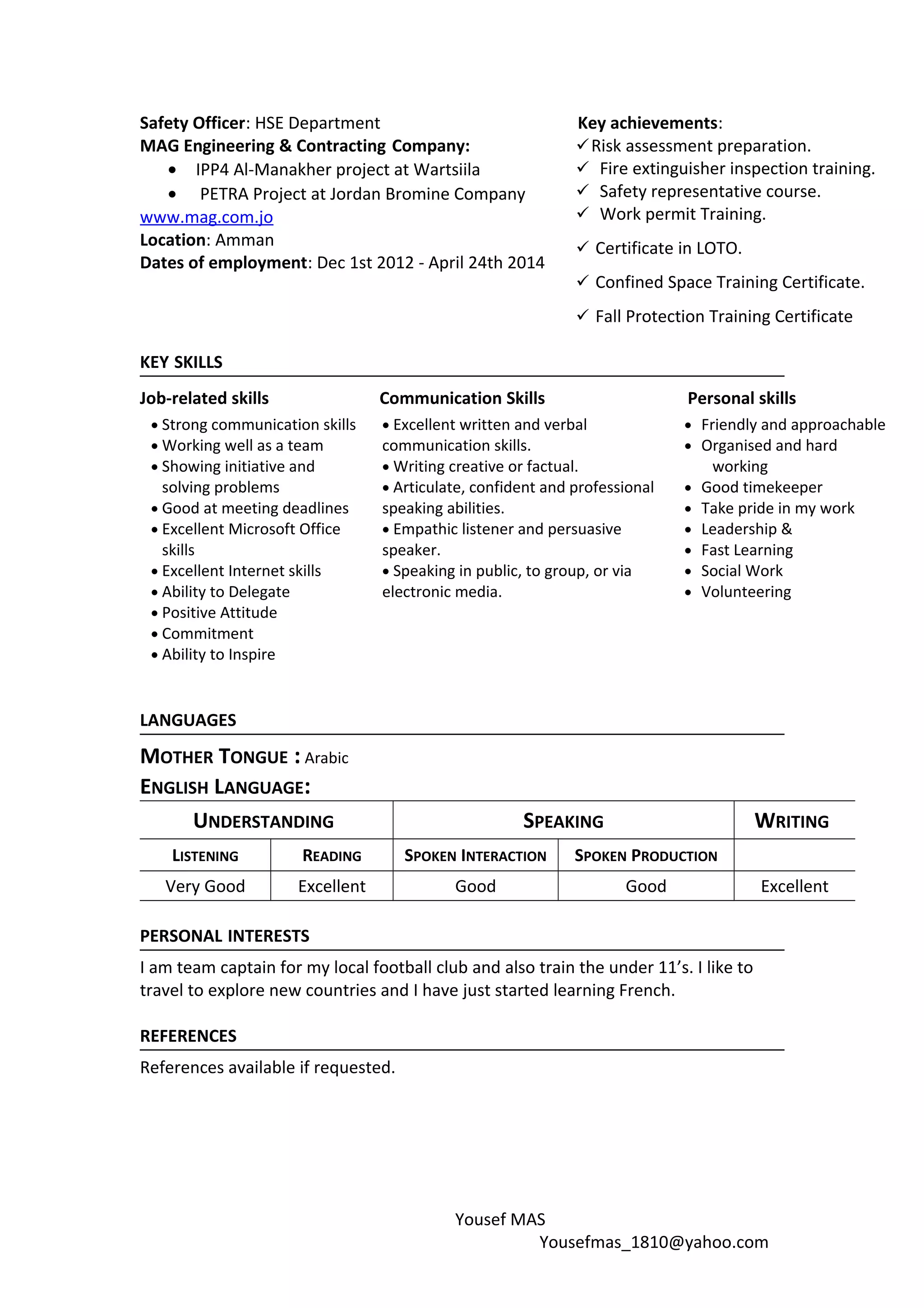 Yousef's CV Last Update | PDF