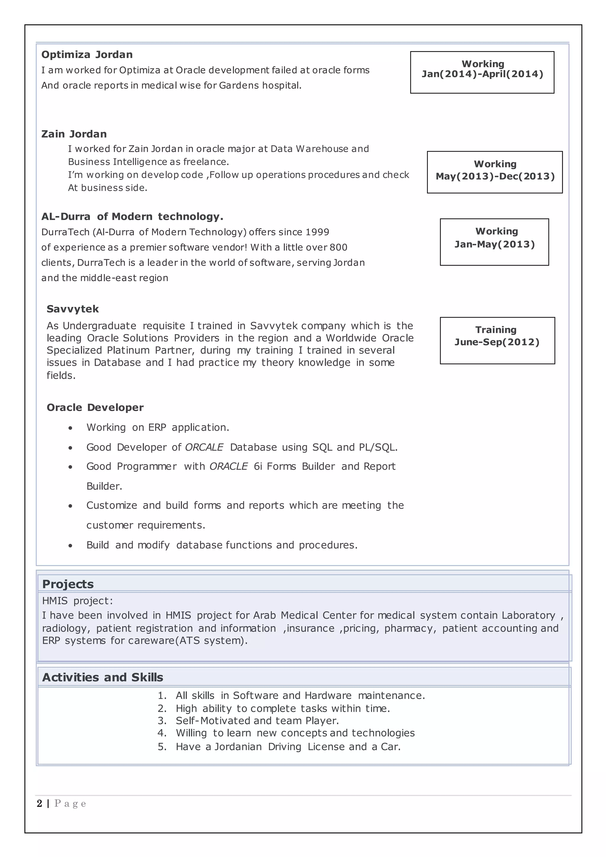Mahmoud Ihmidan_CV | DOCX | Databases | Computer Software and Applications