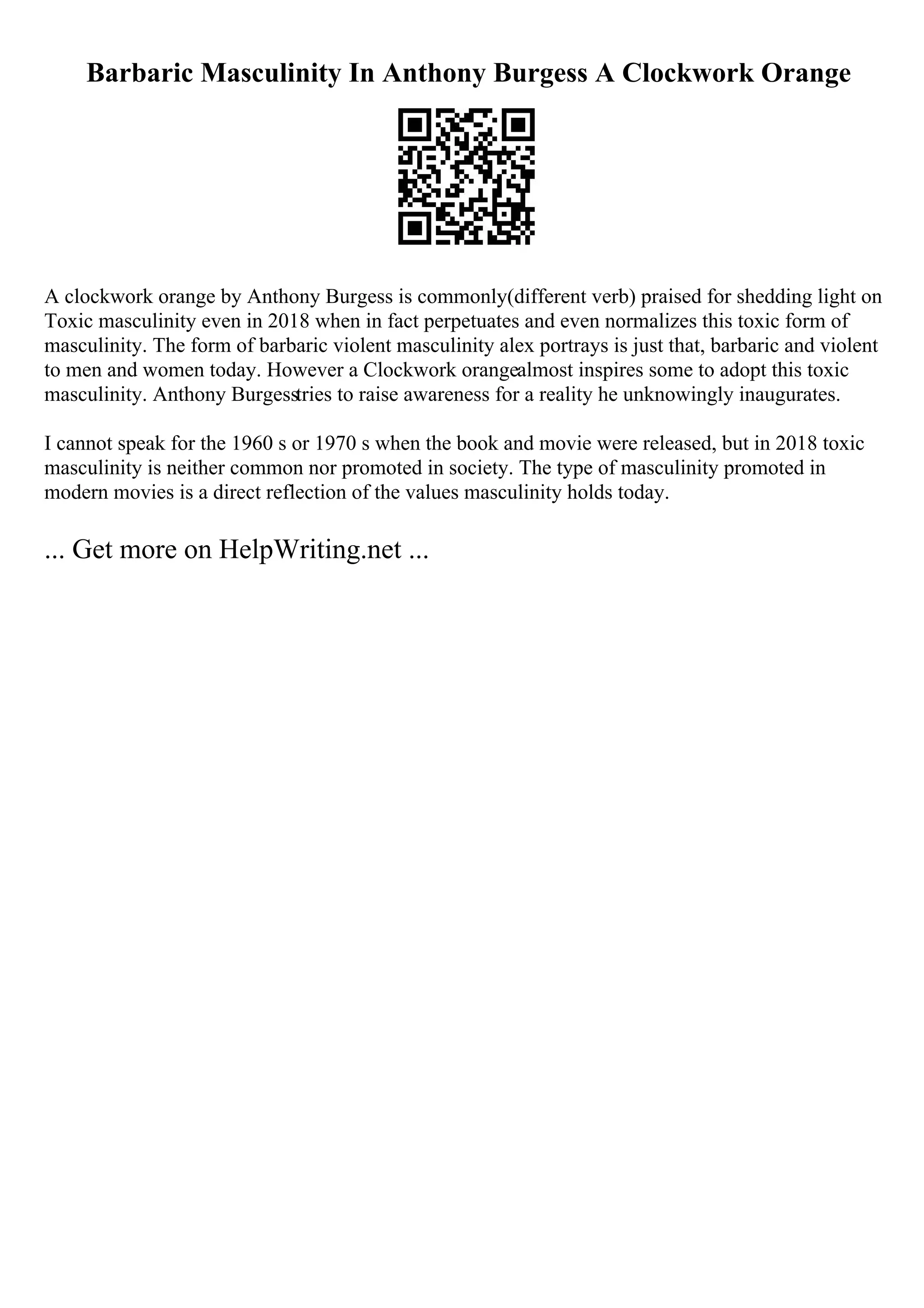 A2 English Language Change Essay Example | PDF