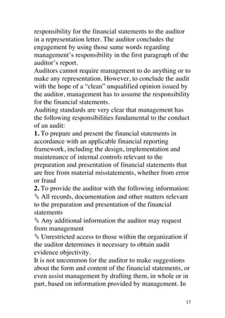 Role of Auditor : entrepreneurship and small business management | PDF