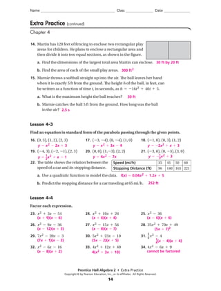 Chapter 4 Extra Practice Answers | PDF