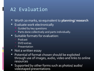 A2 evaluation 2017 | PPT
