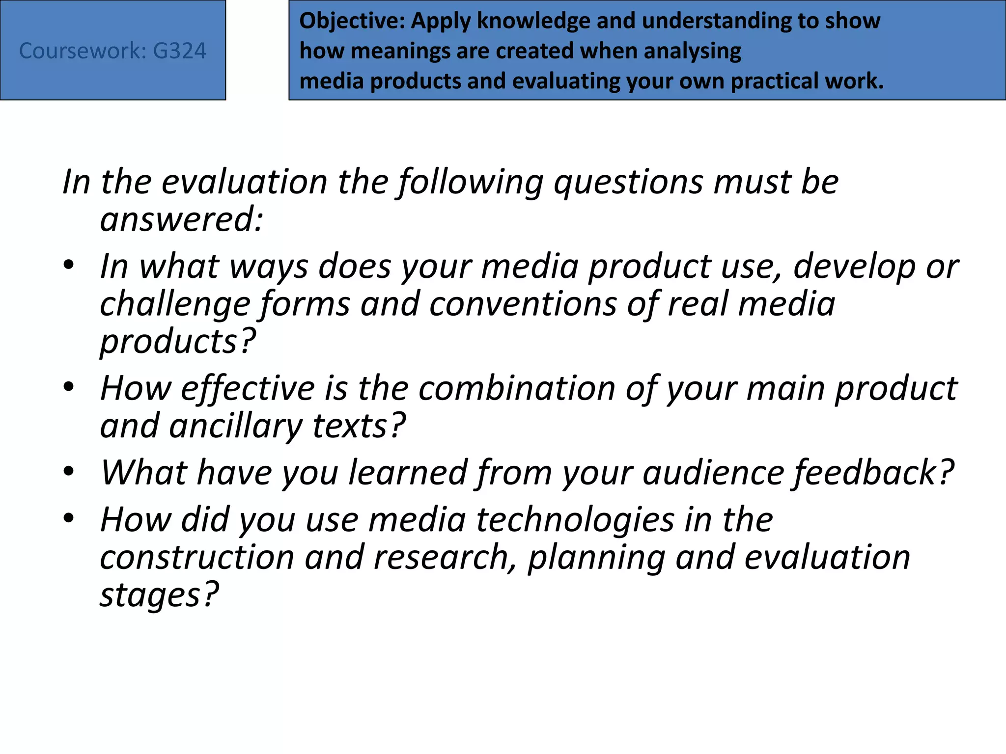 A2 evaluation tasks | PPTX