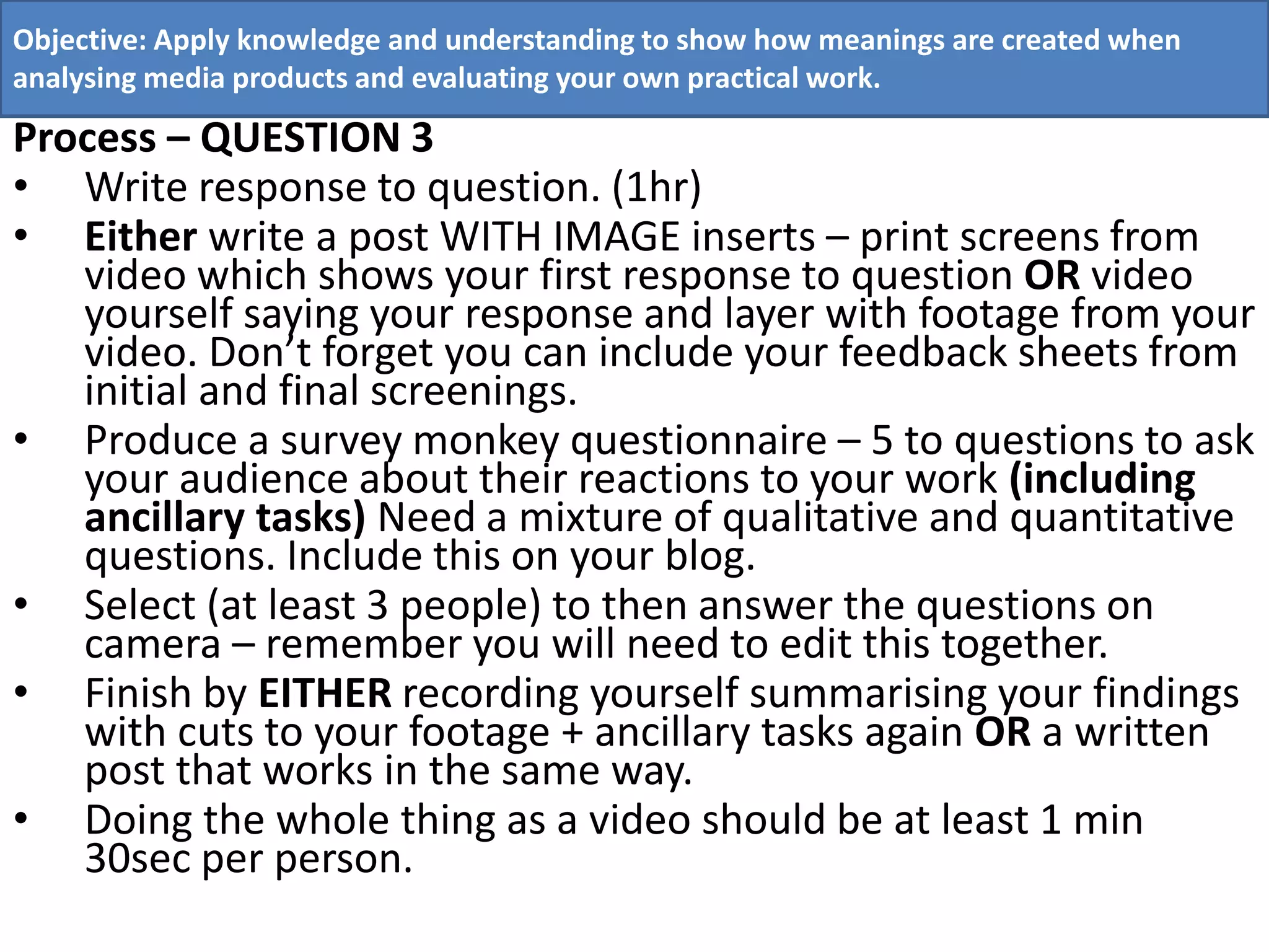 A2 evaluation tasks | PPTX
