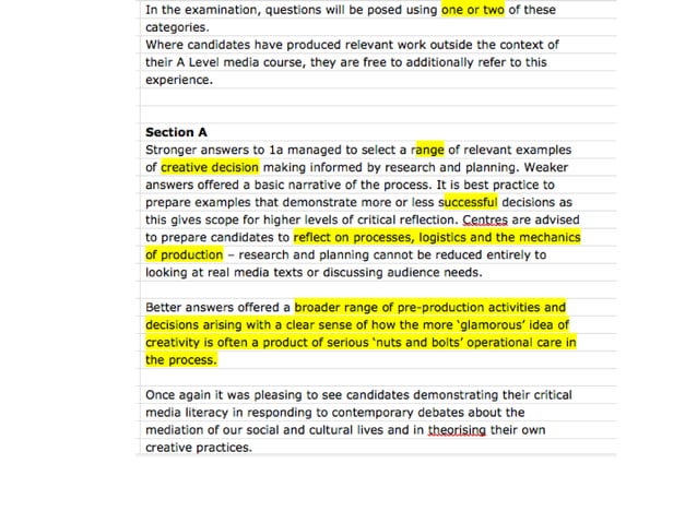 A2 exam reports summary | PPT