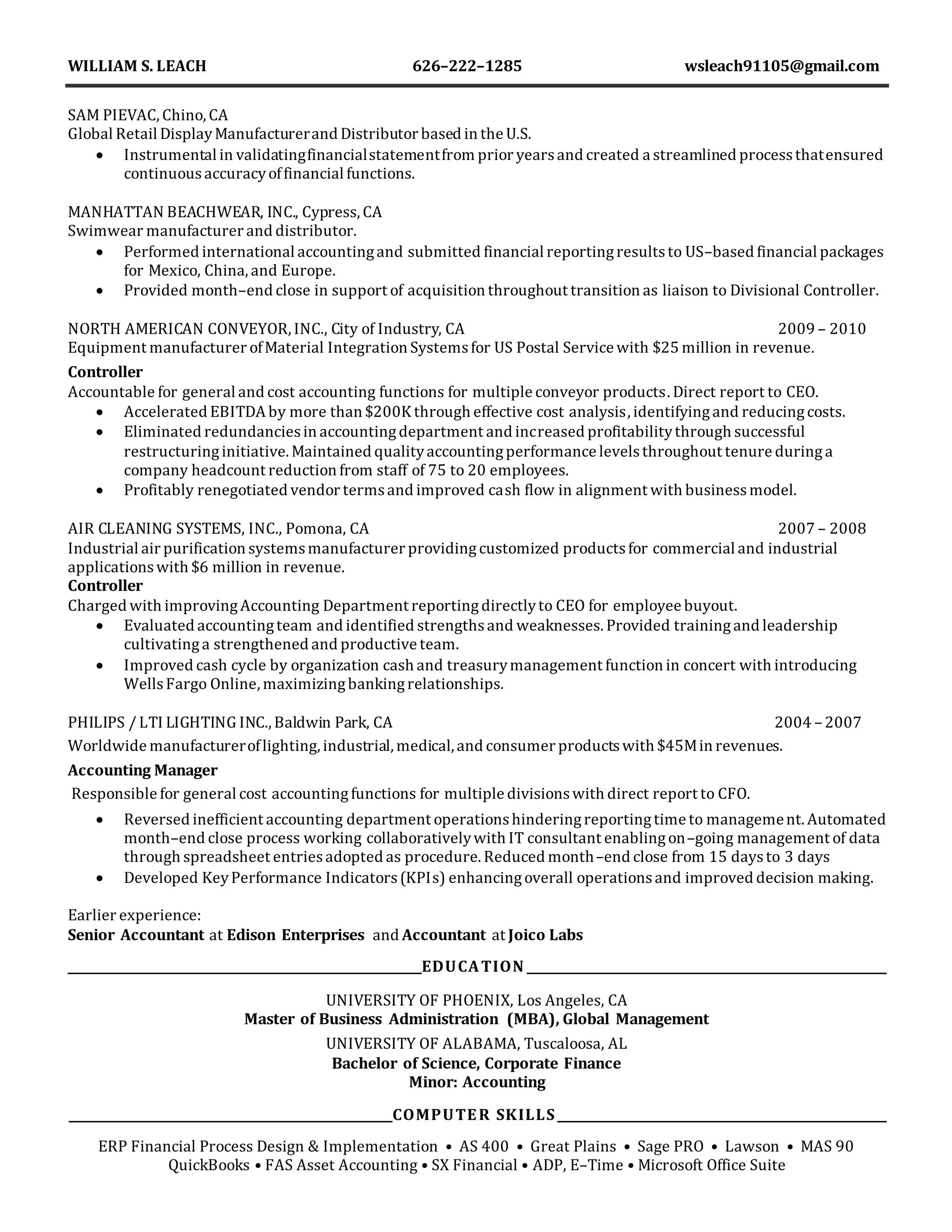 Leach_William_Resume 060216 | DOCX