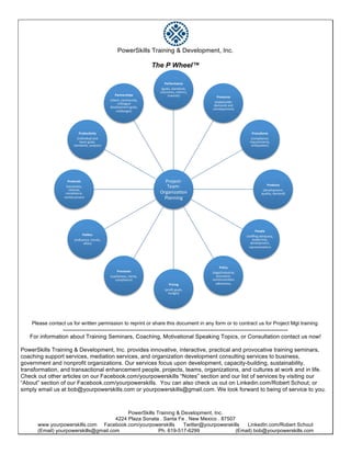 The P Wheel - a planners best friend | PDF