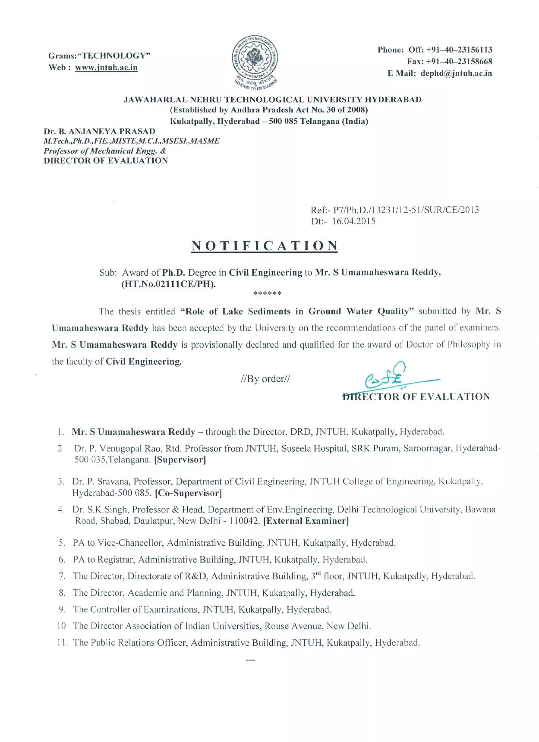 PhD Notification | PDF