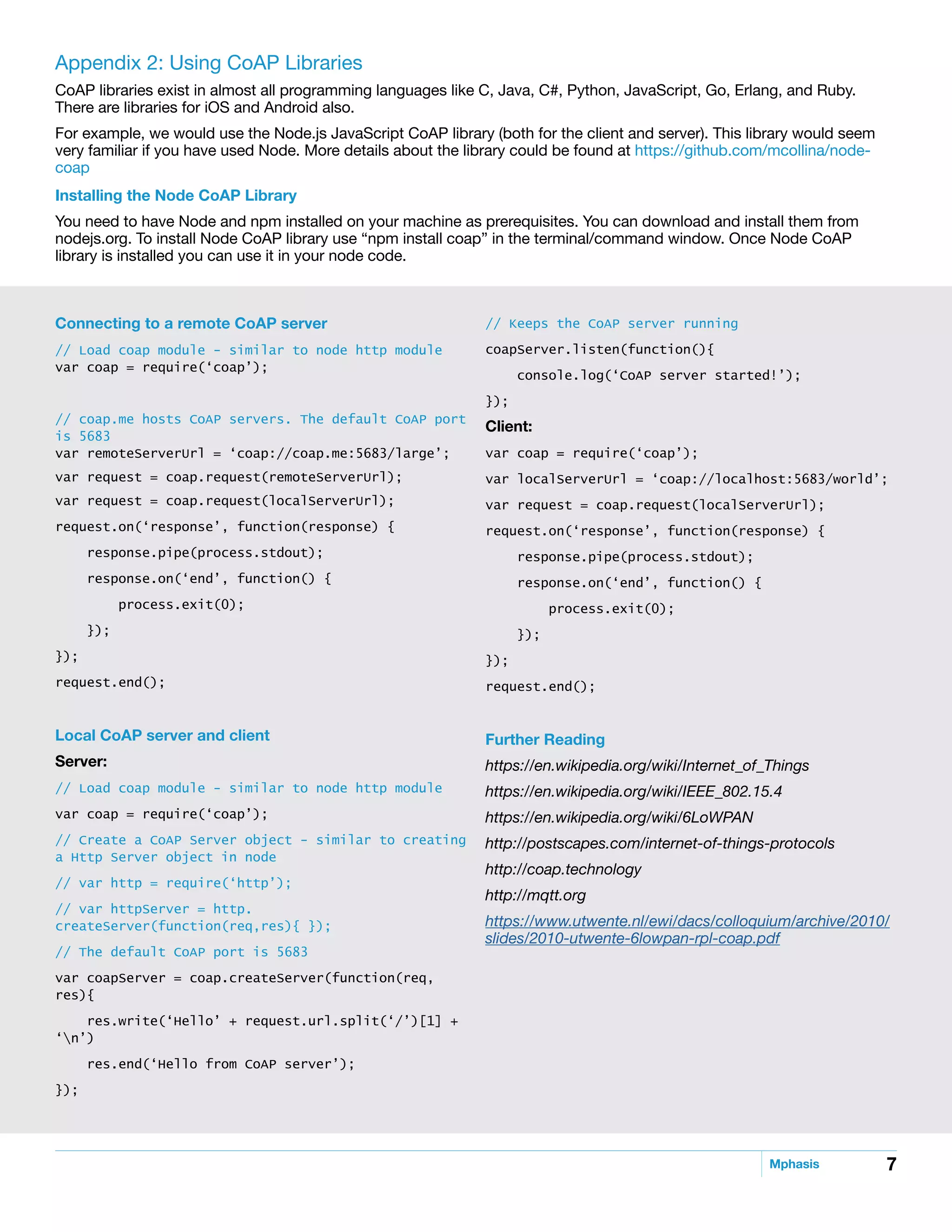 Mphasis Digital POV - Emerging Open Standard Protocol stack for IoT | PDF