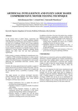 Comprehensive Motor Testing Technique | PDF