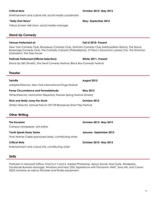 resume internet | PDF | Comedy | Genres