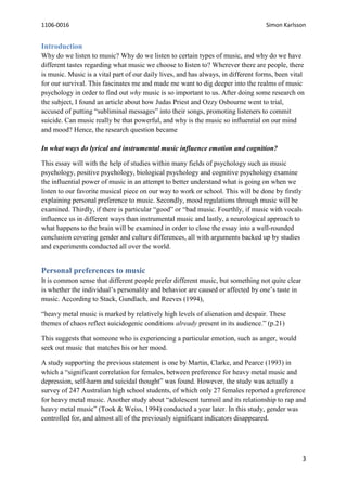 Music Cognition Ee Final Pdf Music Entertainment