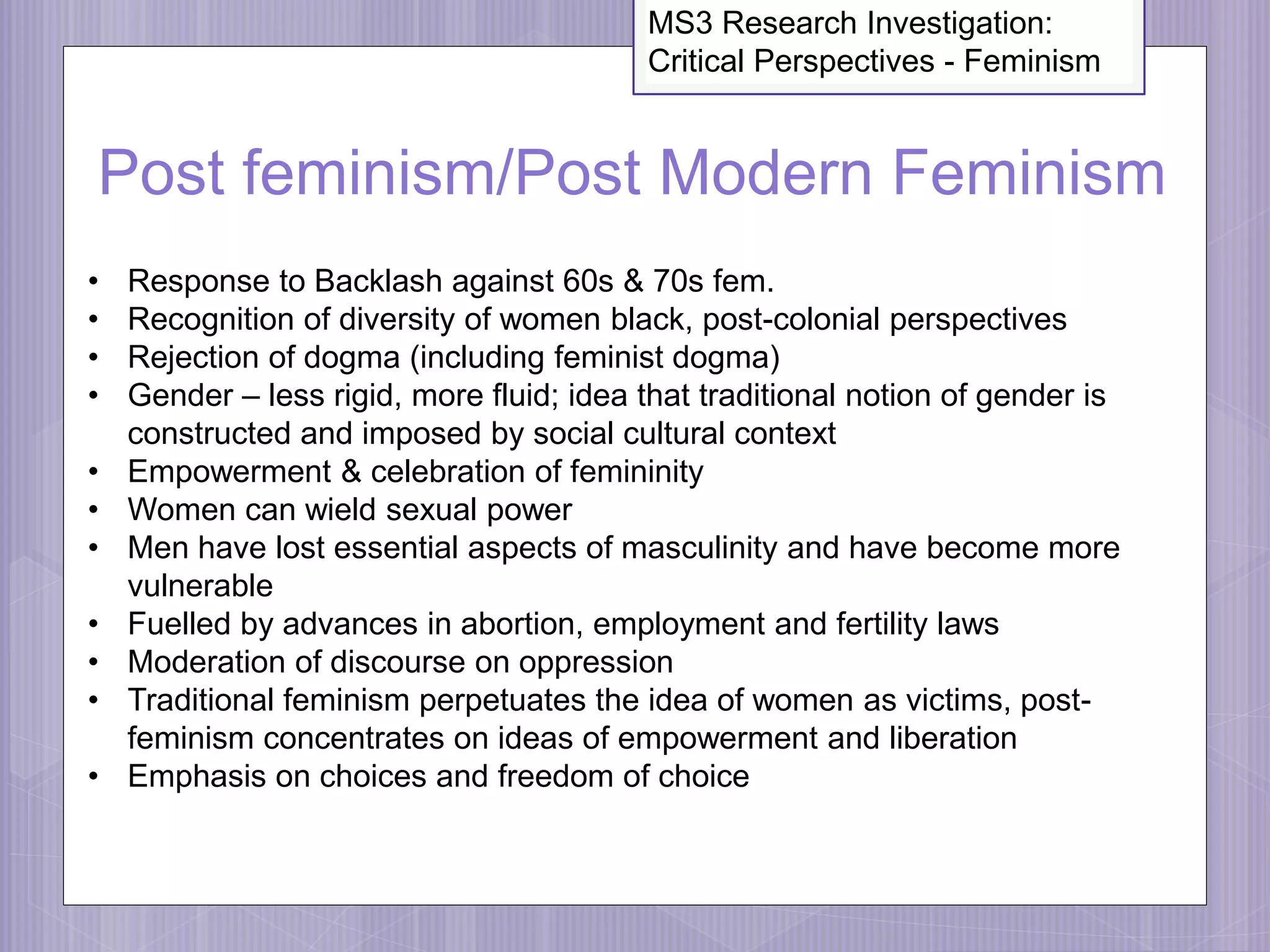 A2 Feminism and the Media | PPTX
