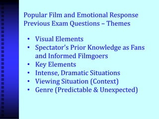 A2 film fm4 b spectatorship introductory film clips (examples) | PPT