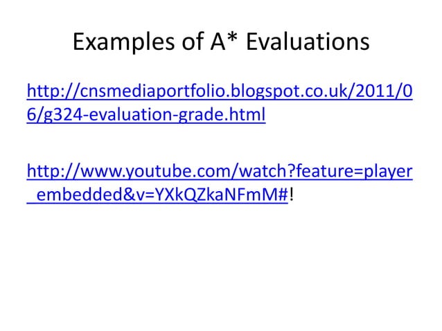 A2 g324 evaluation questions | PPTX | Educational Assessment | Education