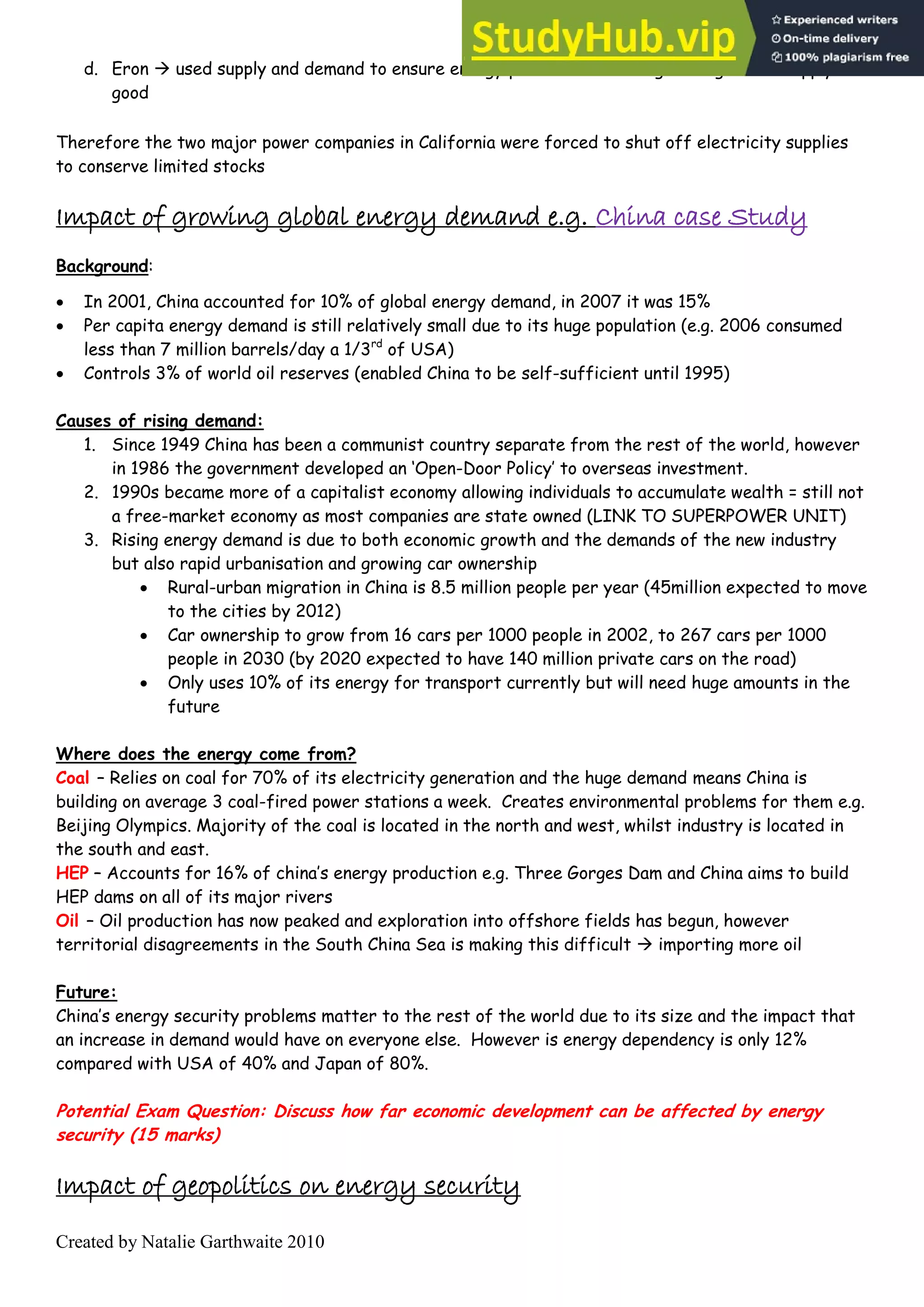 A2 GEOGRAPHY REVISION GUIDE EDEXCEL | PDF