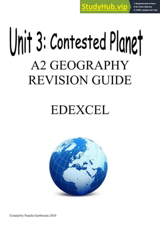 A2 GEOGRAPHY REVISION GUIDE EDEXCEL | PDF