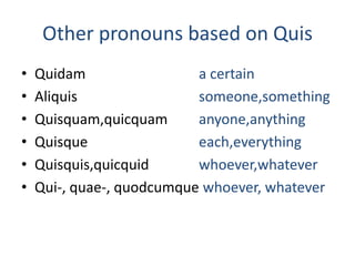 A2 grammar & language pronouns | PPTX