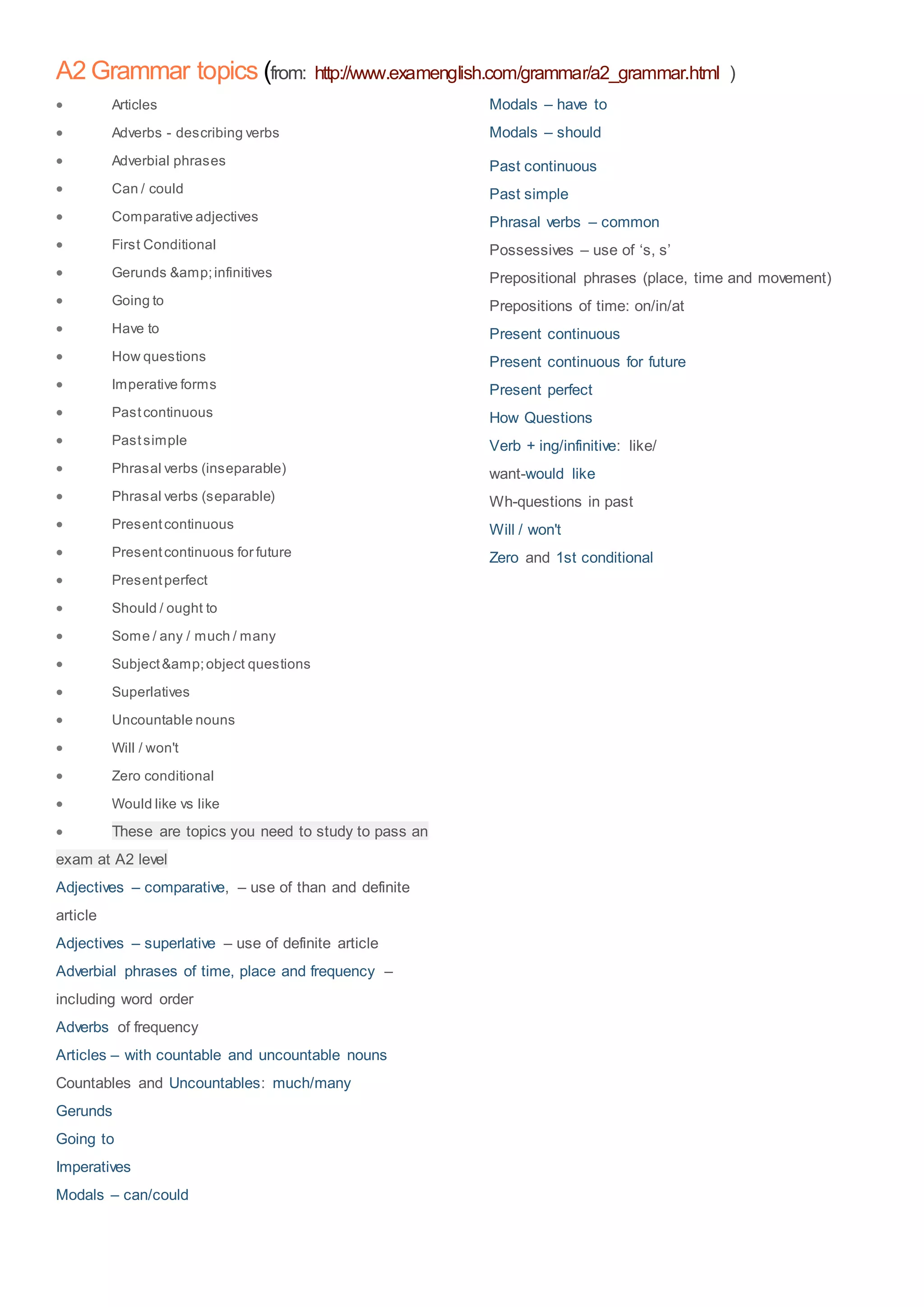 GRAMMAR TOPICS | DOCX