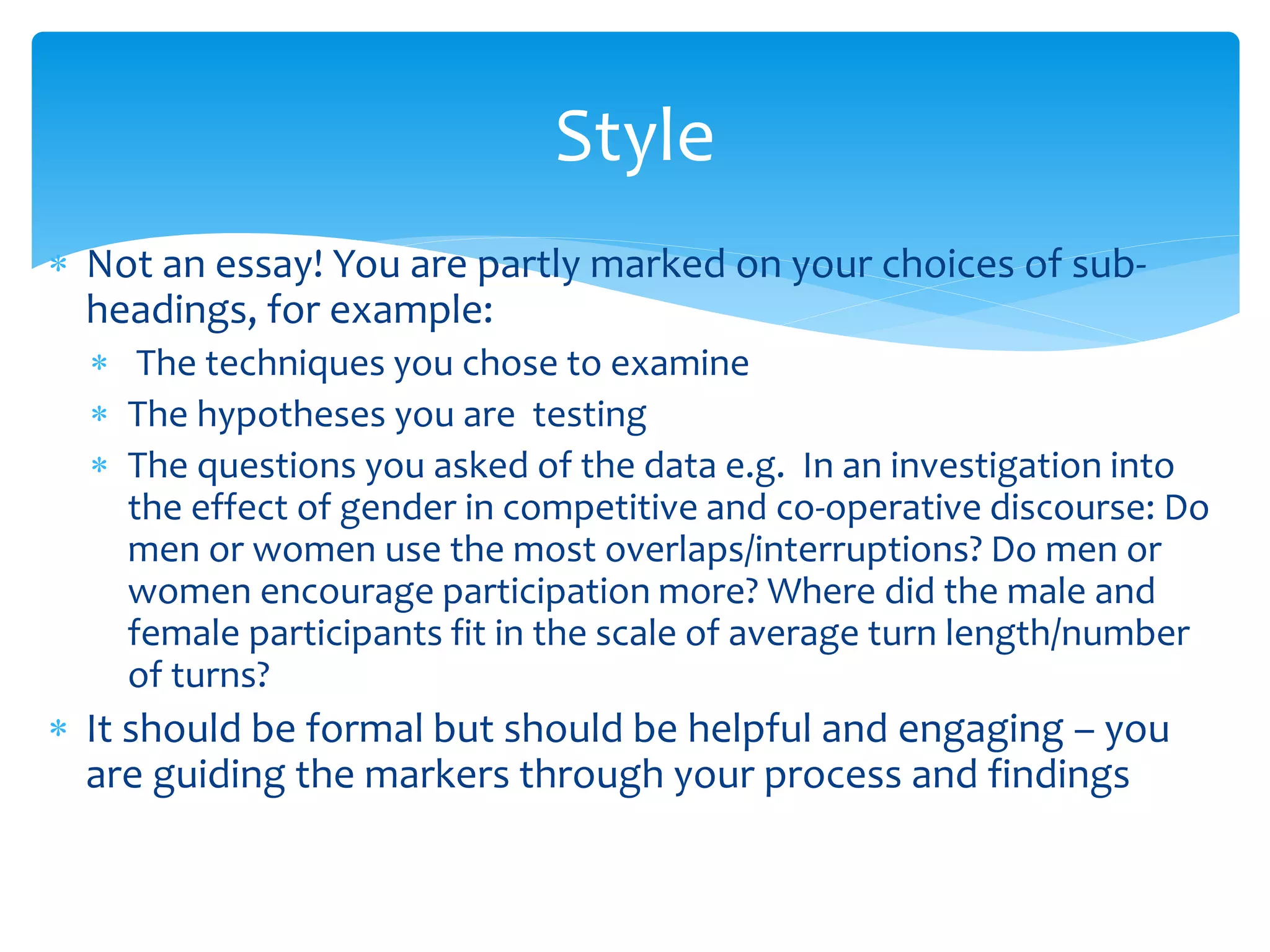 A2 English Language Coursework investigation types (AQA B) | PPT