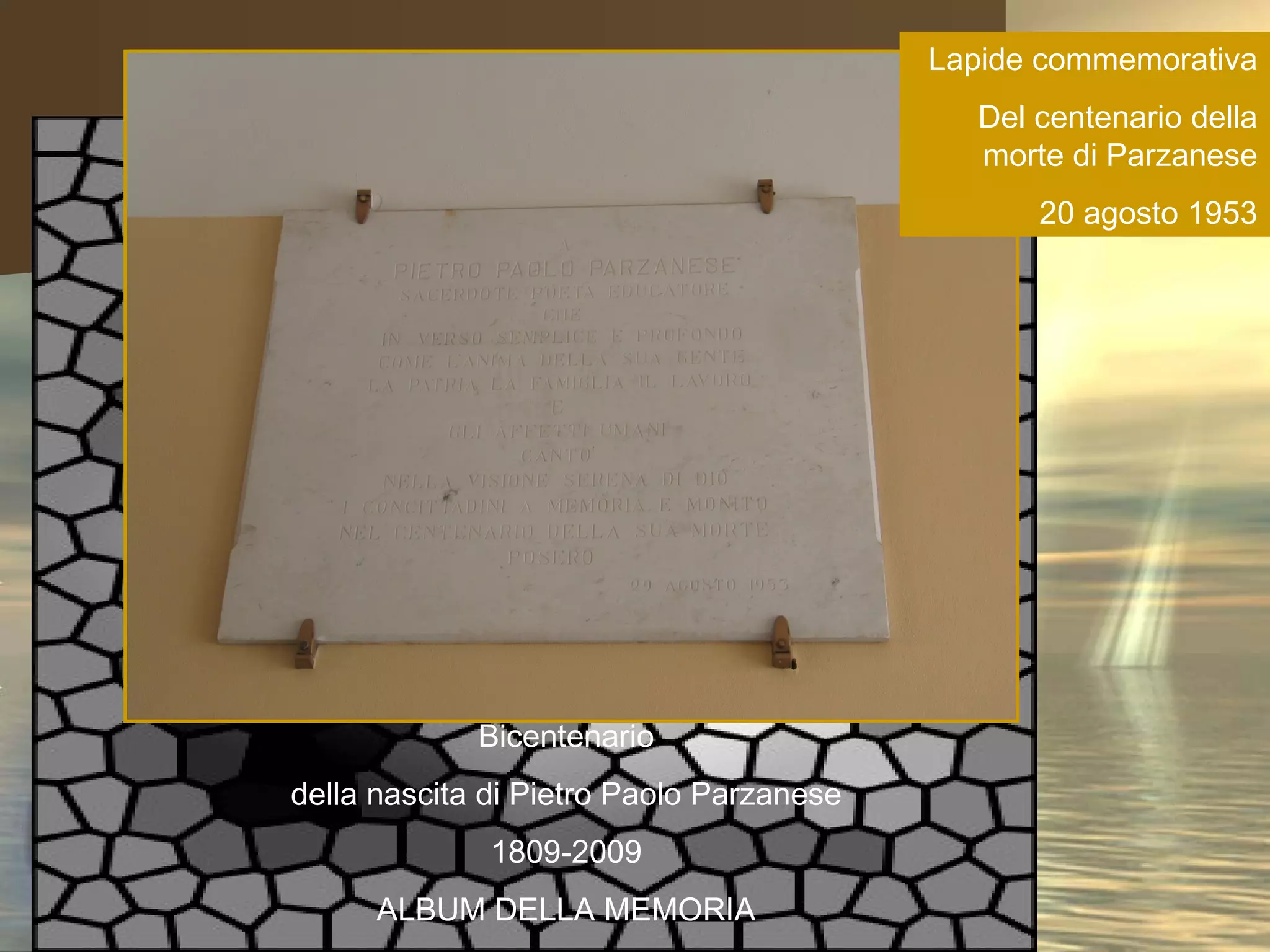Parzanese bicentenario Don Pietro Paolo Parzanese | PPT