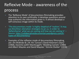 A2 Media - Documentary Mode - Research, Planning and Analysis | PPTX ...