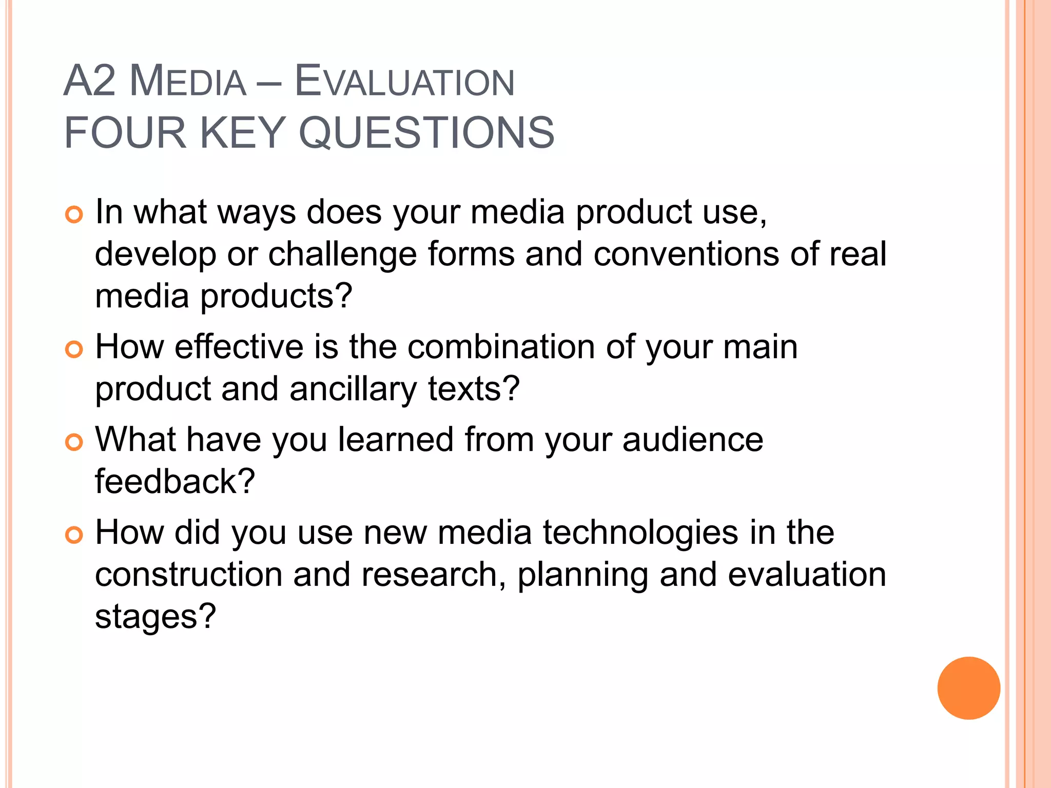 A2 media evaluation | PPTX
